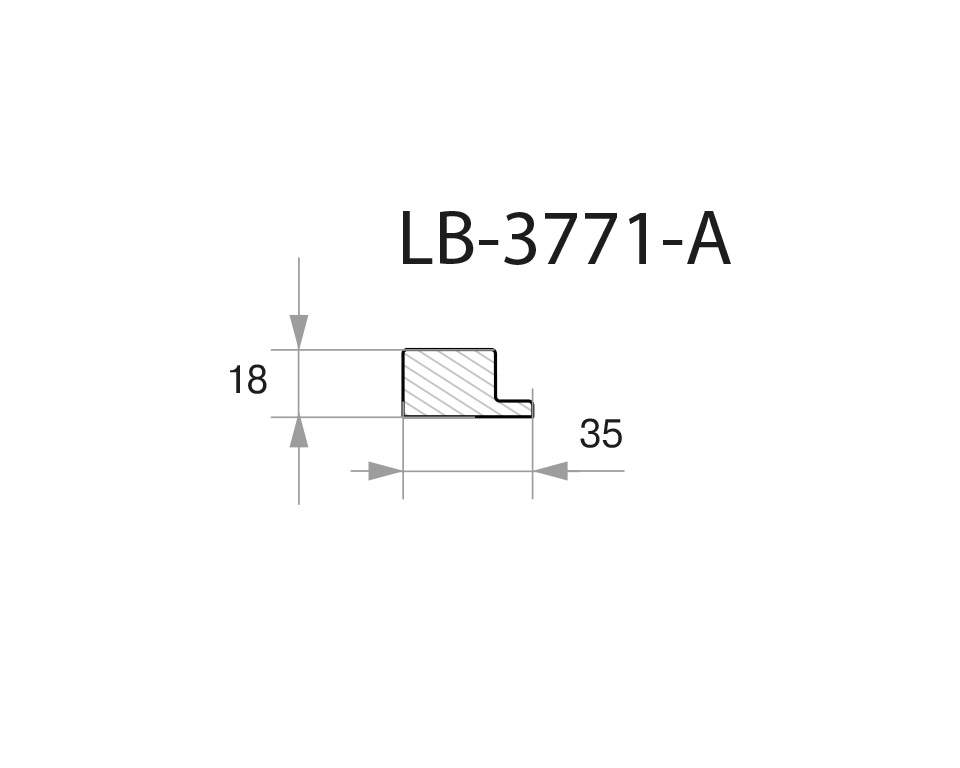 Профиль МДФ AGT LB-3771-A 18*35*2800 мм, дуб техас 3037